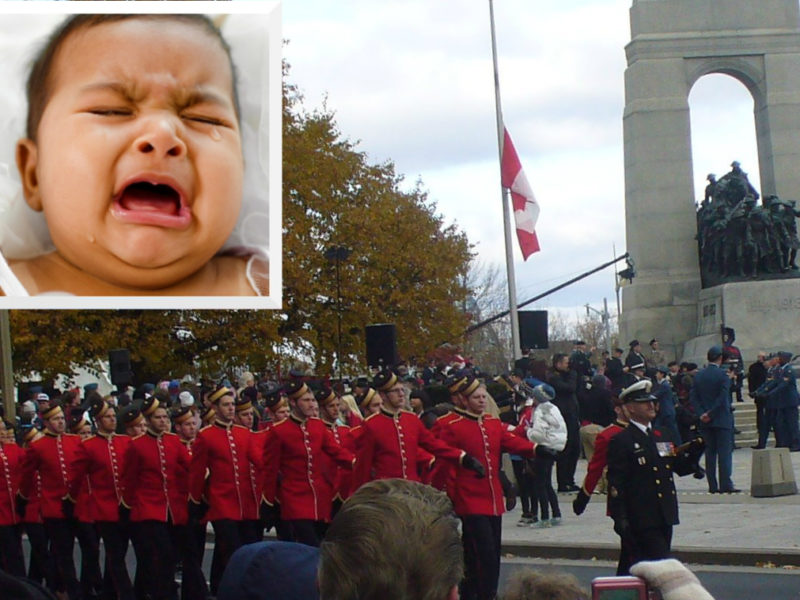 Unpatriotic baby cries throughout moment of silence - The Beaverton