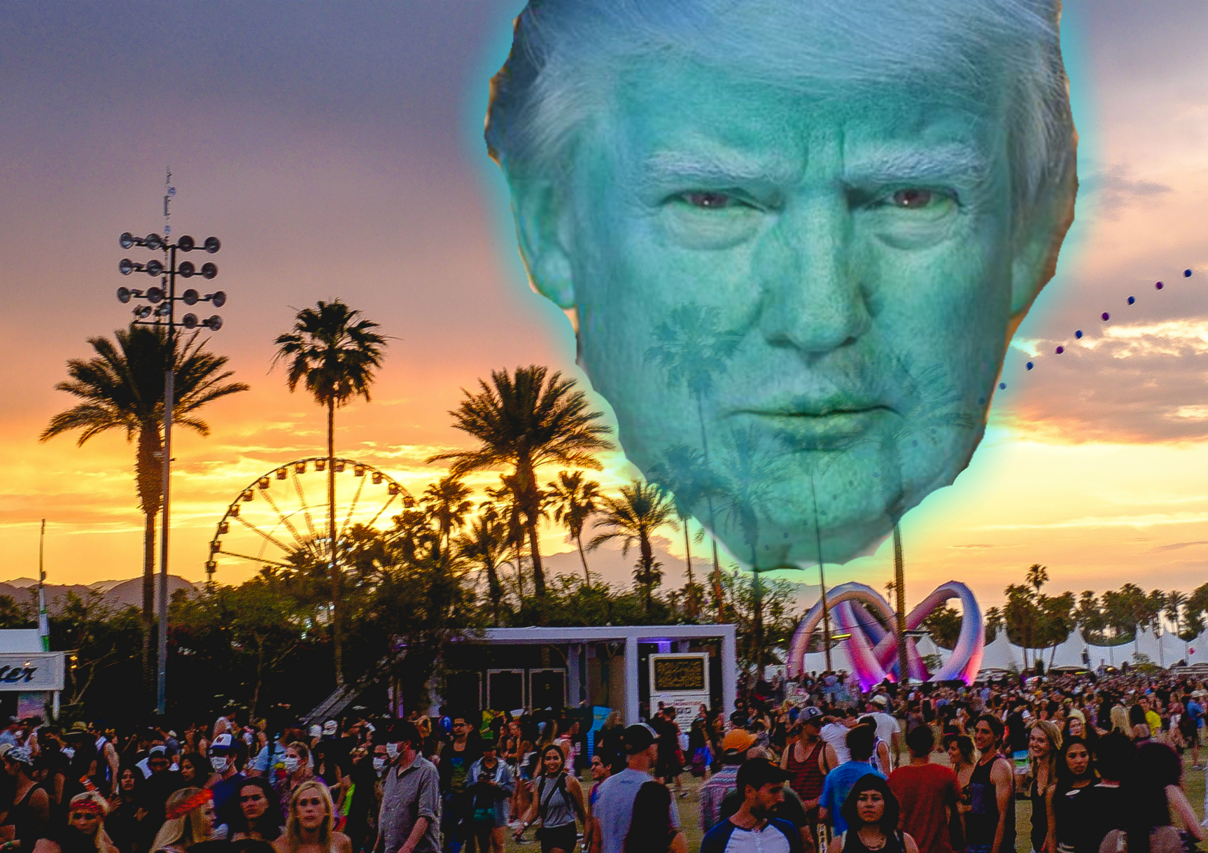 Coachella fans really bummed this new Trump hologram is looming over ...