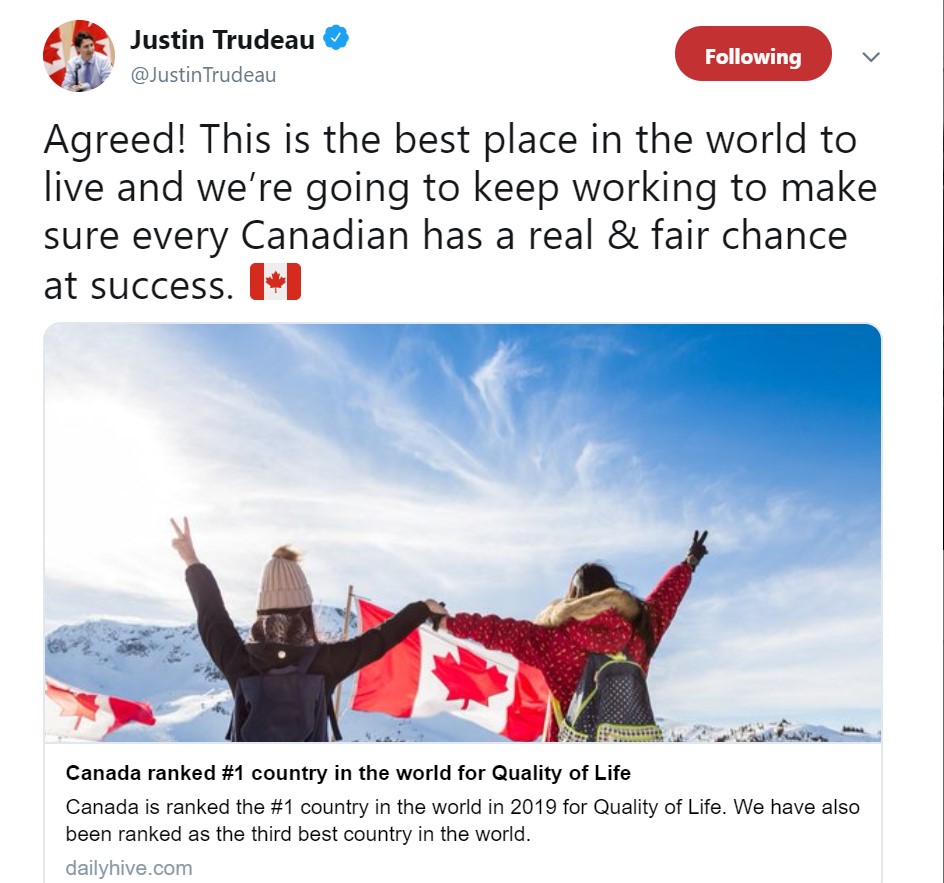 Canada Quality of life Archives - The Beaverton