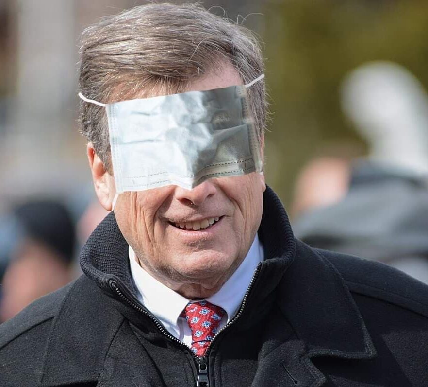 Toronto mayor still struggling with this mask thing - The Beaverton
