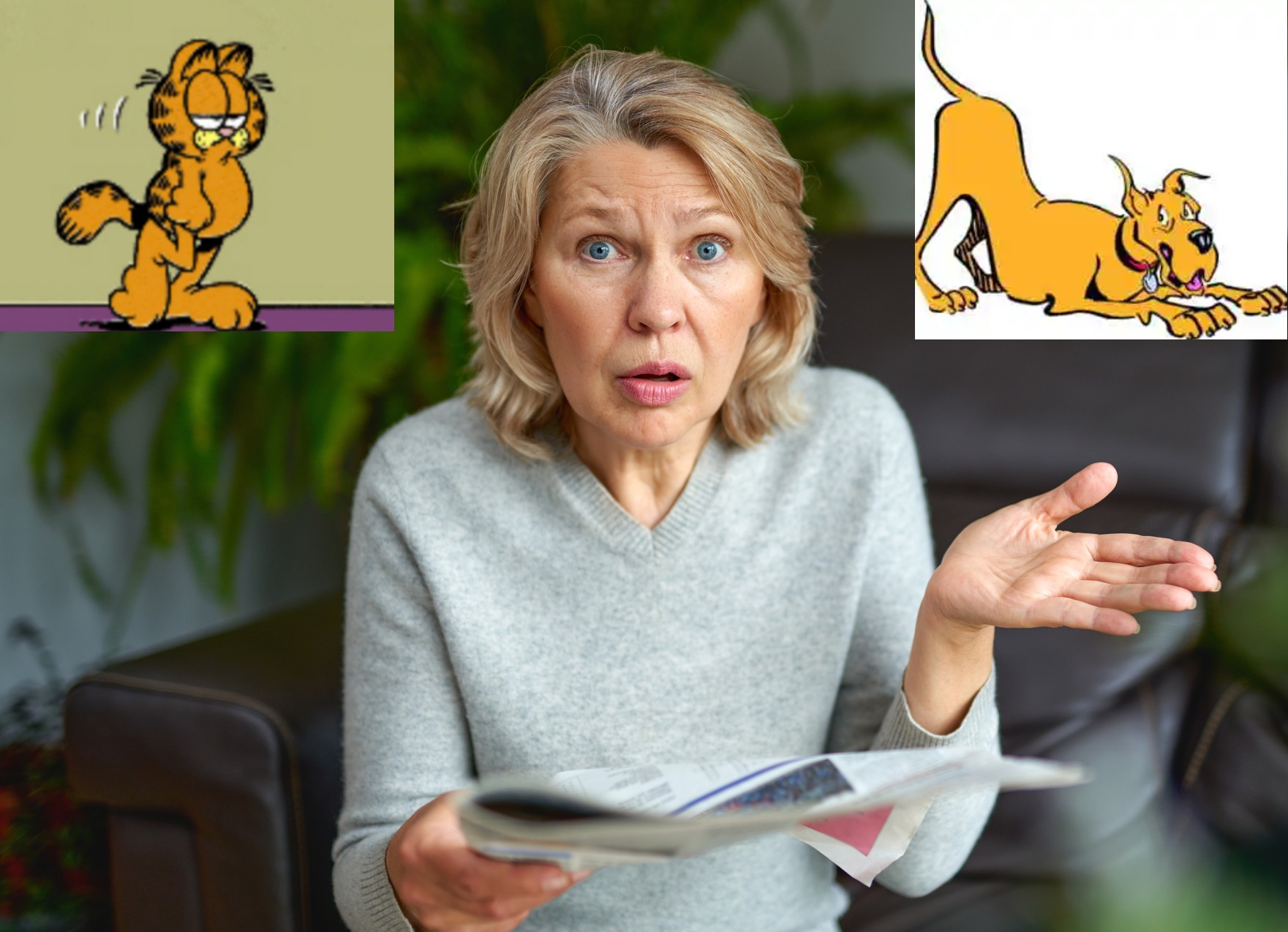 What are the odds? Marmaduke and Garfield both up to some real bullshit ...