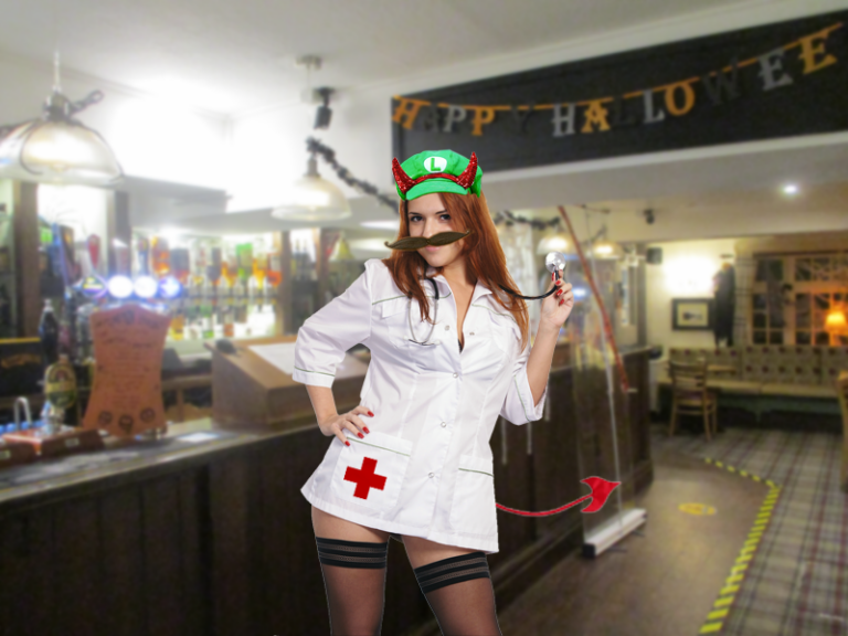 Sexy devil Luigi nurse costume starting to lose the plot - The Beaverton