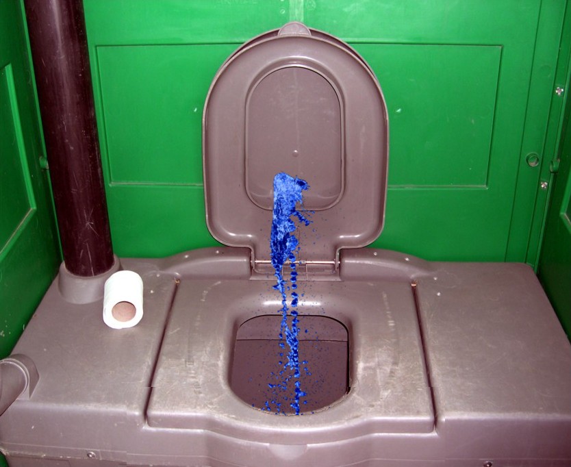 Luxury porta-potty includes chemical bidet - The Beaverton